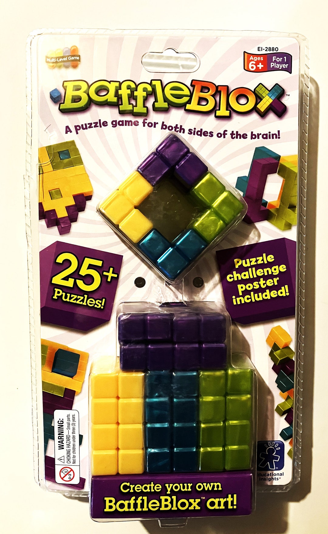 Vintage Baffle Blox Educational Insights Puzzle Toy Brainteaser Art ...
