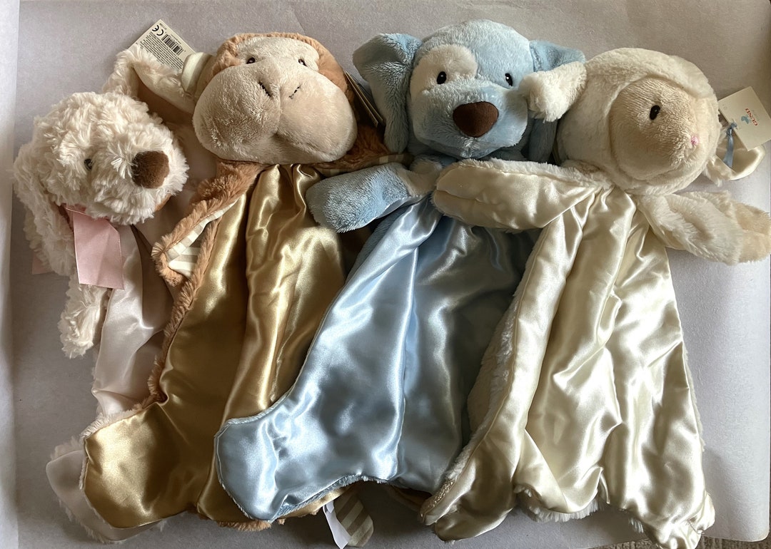 Gund Huggybuddy Animal Baby Plush and Satin Security Blanket Toy Brand ...
