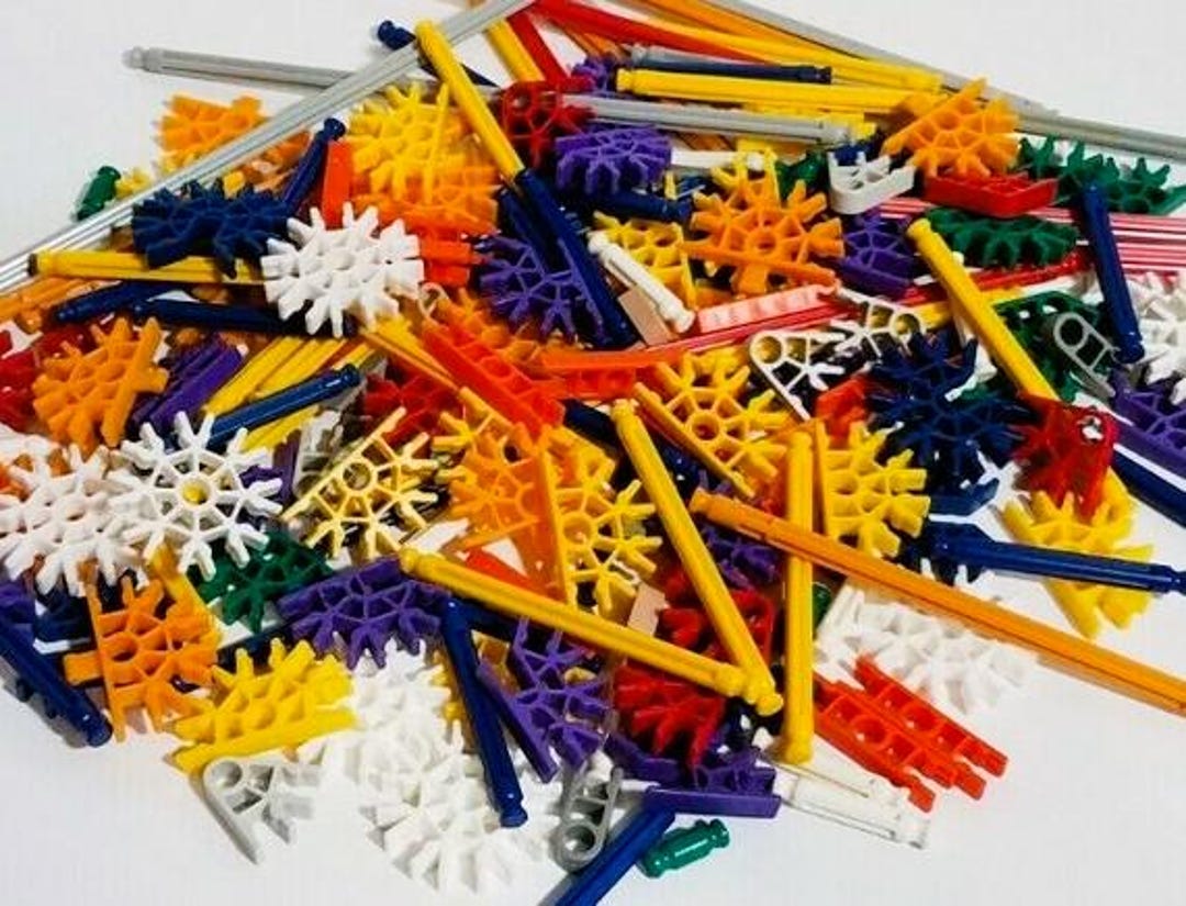 K'NEX Rods & Connectors Mixed Bulk 100 Pieces Lot Standard Replacement ...