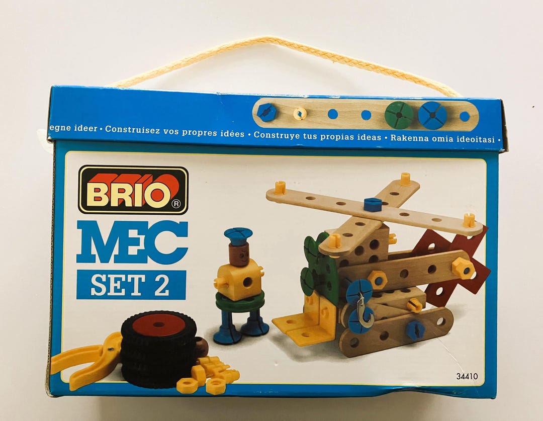 BRIO Builder Brio Mec Set2 34410 Beechwood/plastic 84 Pieces RARE New ...
