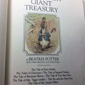 Peter Rabbit Giant Treasury by Beatrix Potter 1980 Derrydale Books - Etsy
