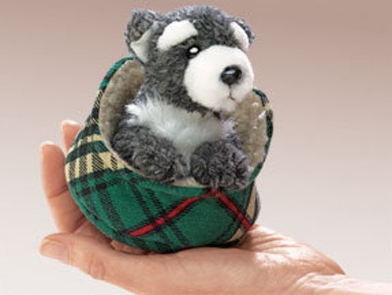 Kids Hand Puppet Toy Folkmanis Mini Dog Finger Puppet - Realistic ...