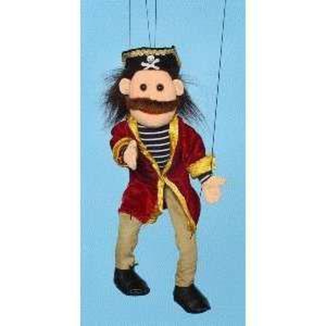 Vintage Sunny Puppets Pirate Marionette WB1900 Plush String Puppet RARE ...