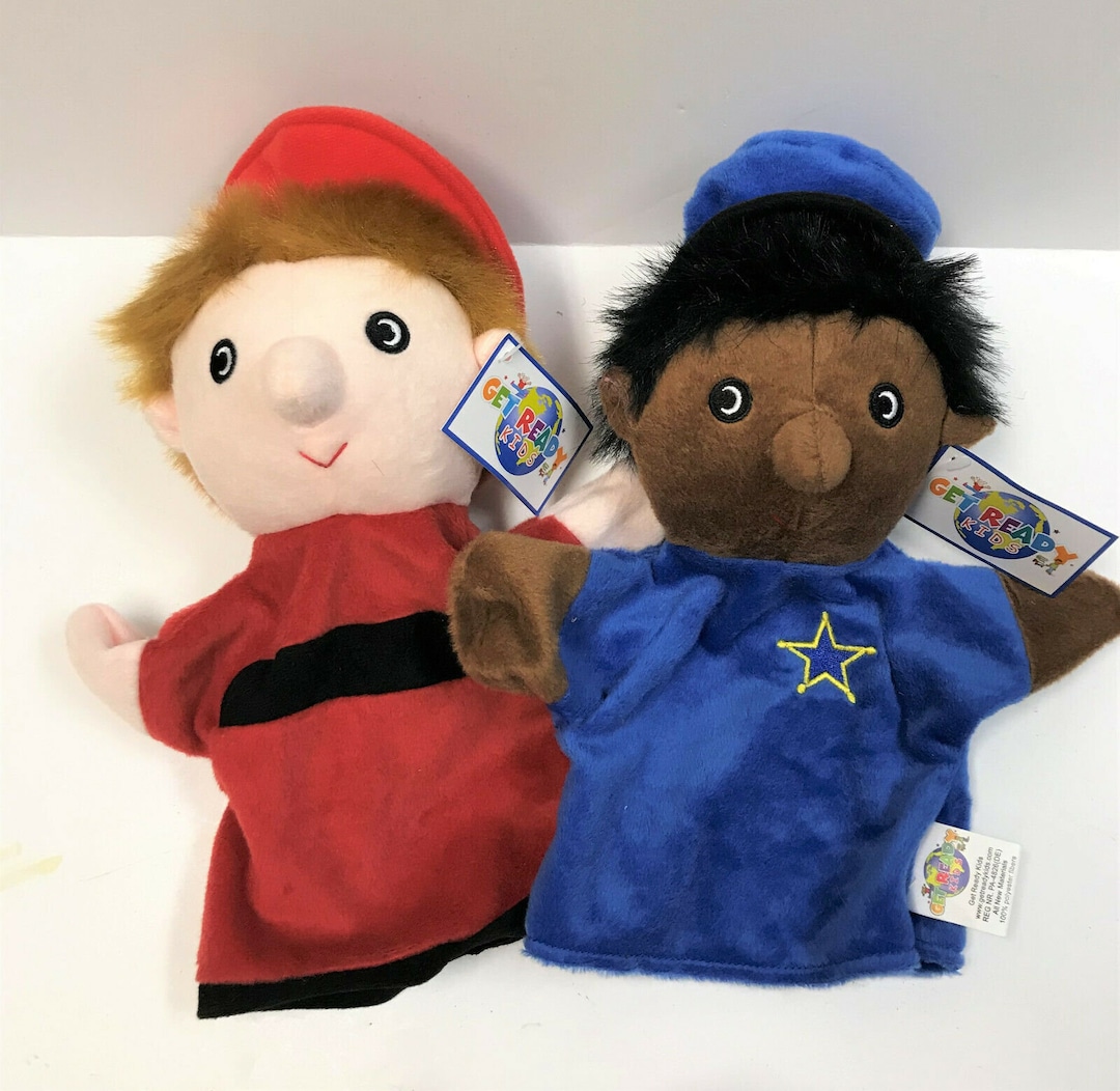 Get Ready Kids Fireman and Police Officer Hand Puppets Set of 2 NEW - Etsy