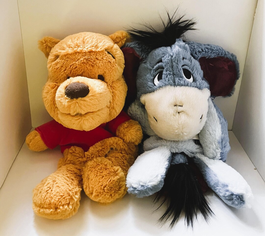 Vintage Gund Winnie the Pooh and Eeyore Plush Stage Puppets Pair Brand ...