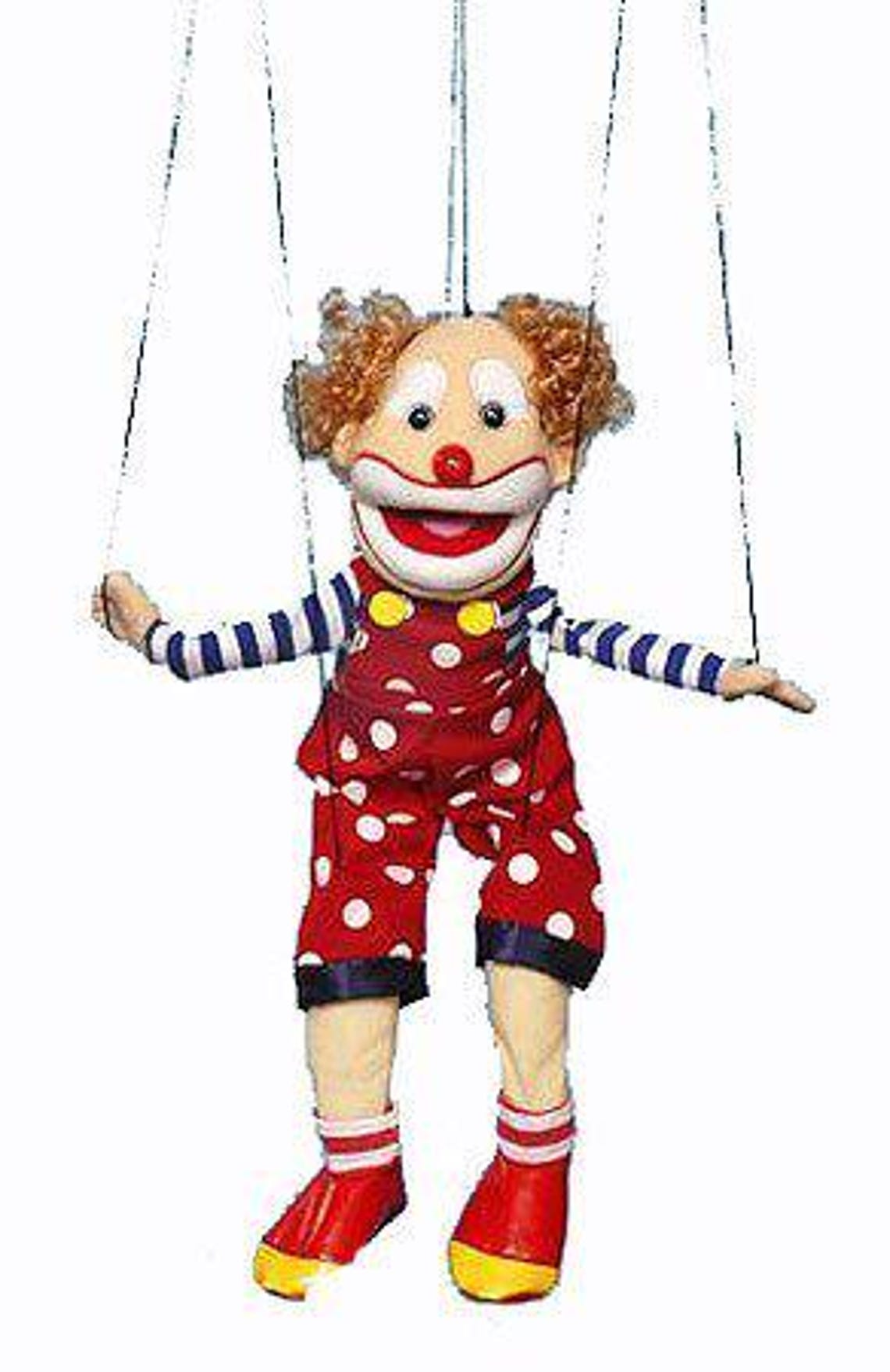 Vintage Sunny Puppets Sunny Clown Marionette WB1900 Plush String Puppet ...