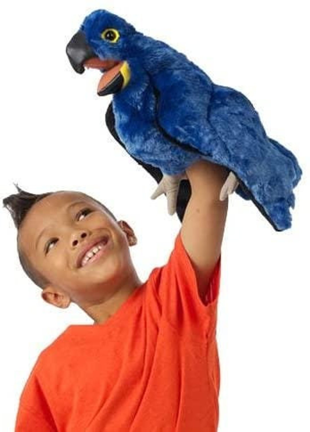 Folkmanis Blue Macaw Parrot Bird Full Body Puppet 3060 RARE Brand New ...