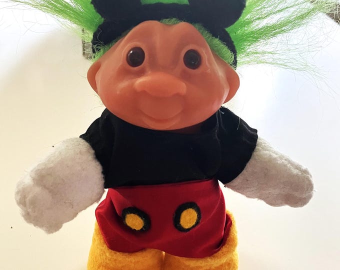 Vintage DAM TROLL 1986 Mickey Mouse- 4.5" Rare - Etsy