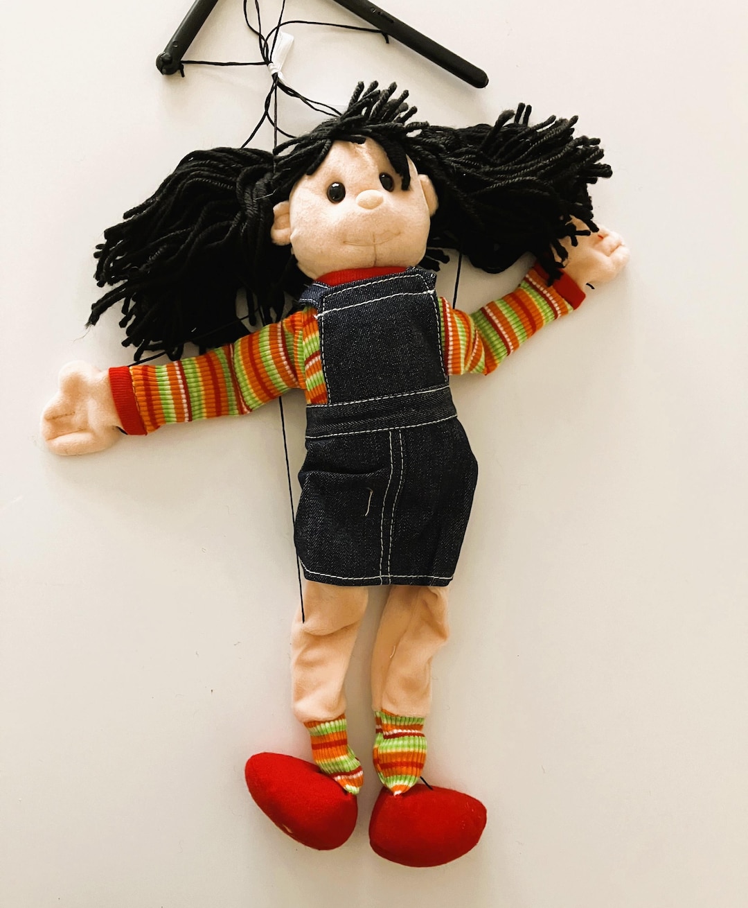 Vintage Sunny Puppets Girl Marionette WB1572 Plush String Puppet RARE ...