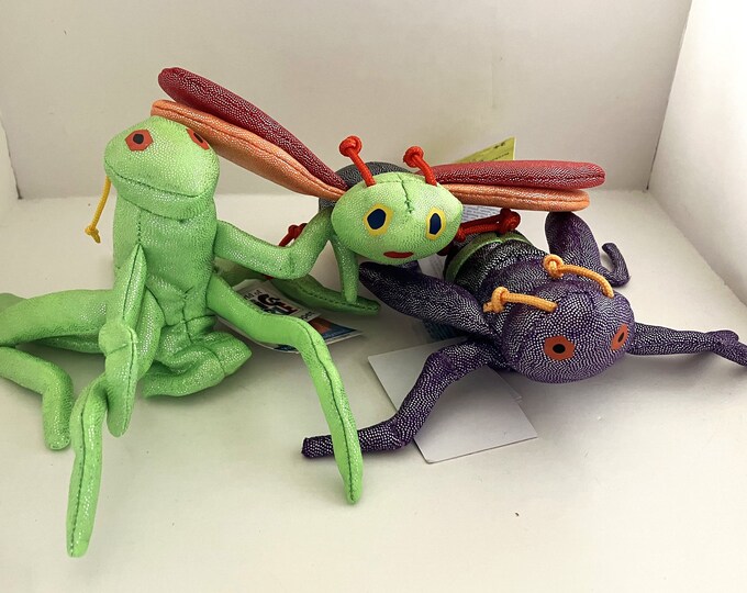 Vintage Eric Carle Finger Puppets Choose Grasshopper, Firefly/lightning ...