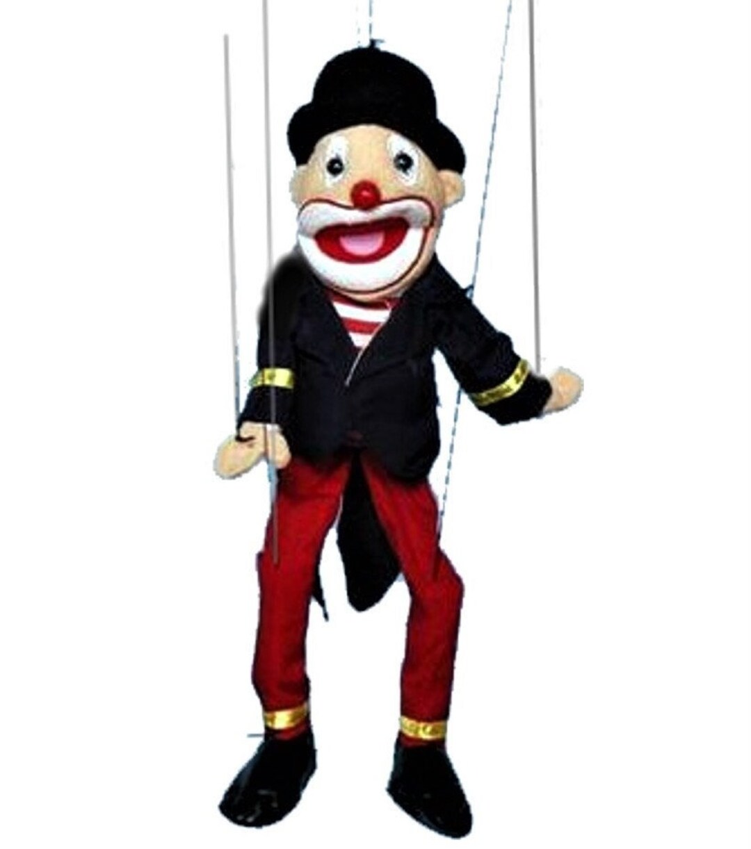 Vintage Sunny Puppets Sunny Clown Marionette WB1903 Plush String Puppet ...