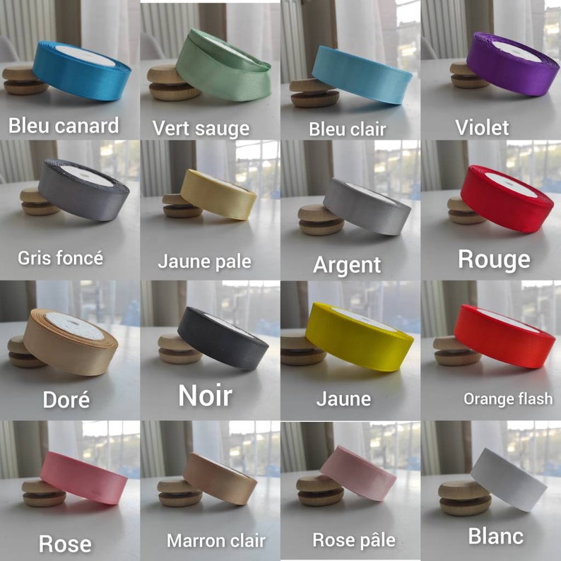 Ronde des rubans satin mariage - Etsy France