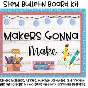 Stem/steam/makers Bulletin Board Kit - Etsy