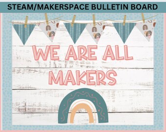 STEM/STEAM Bulletin Board Kit/inventors Are Thinkers/editable - Etsy