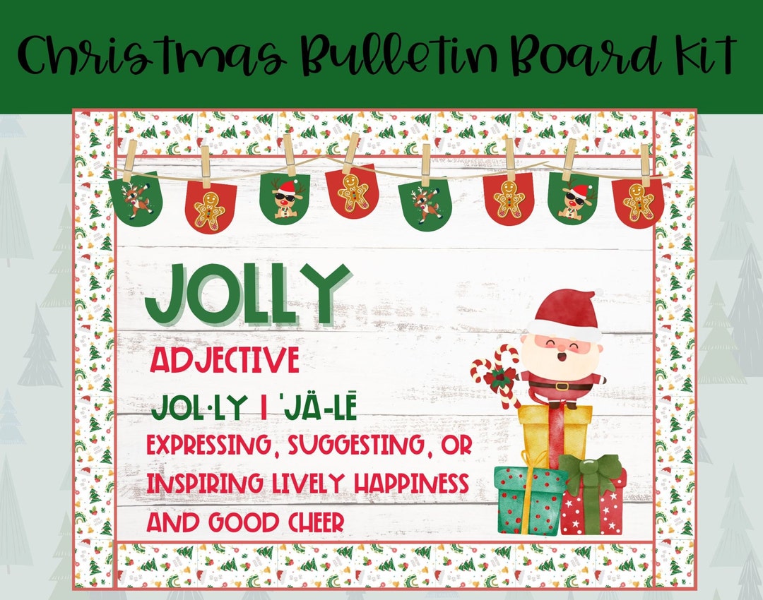 Jolly Christmas Bulletin Board Kit - Etsy