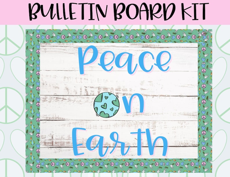 Peace on Earth Bulletin Board Kit - Etsy