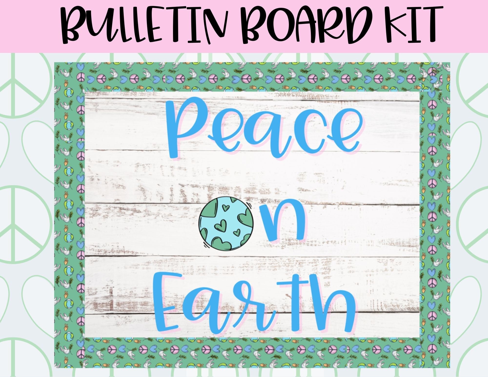 Peace on Earth Bulletin Board Kit - Etsy