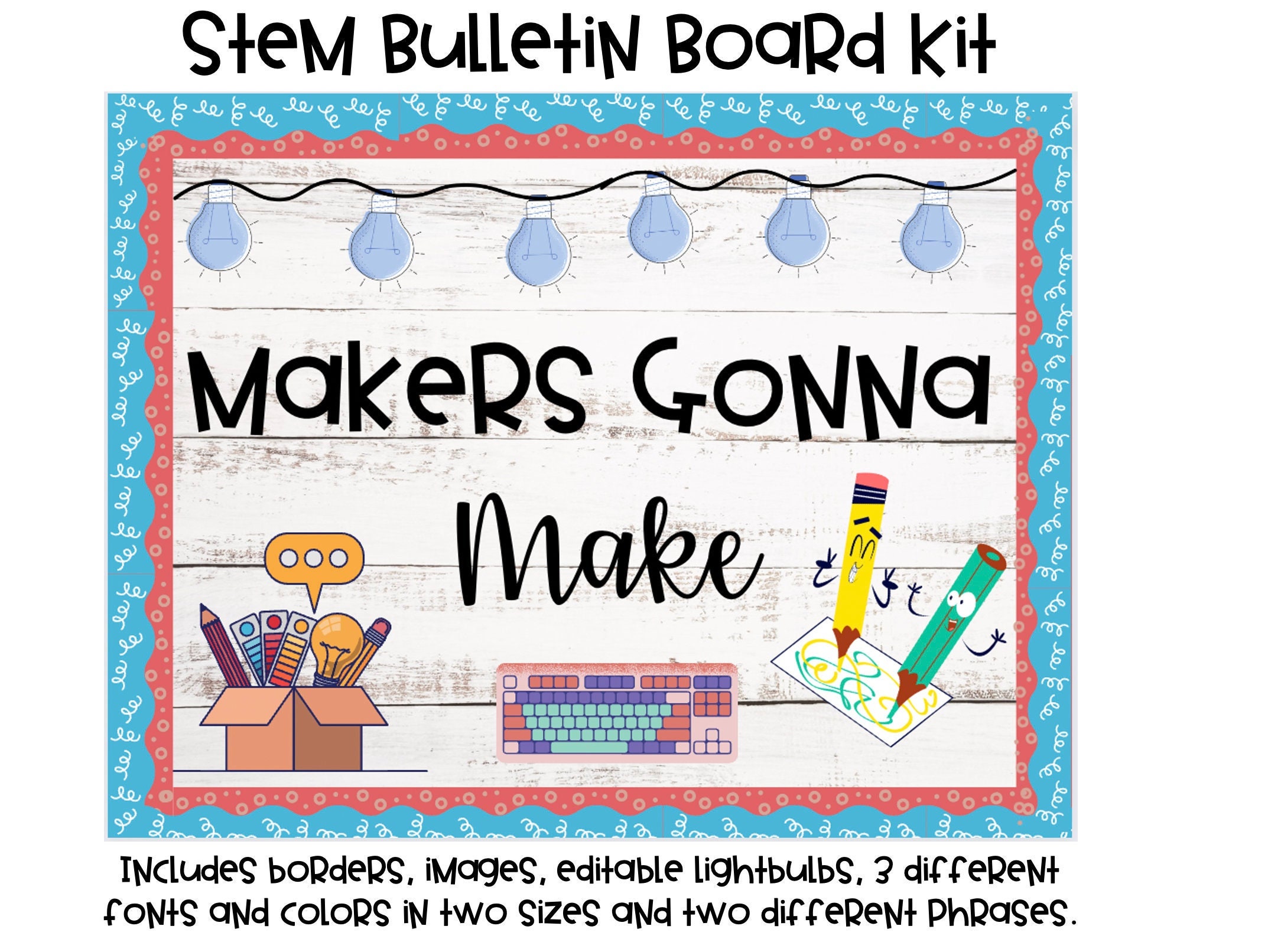 Stem/steam/makers Bulletin Board Kit - Etsy