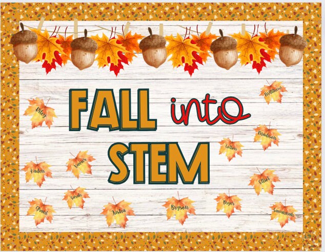 Editable STEM/STEAM Fall/autumn Bulletin Board Kit/instant Digital ...