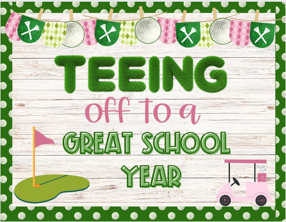 Golf Themed Back to School Bulletin Board - Etsy