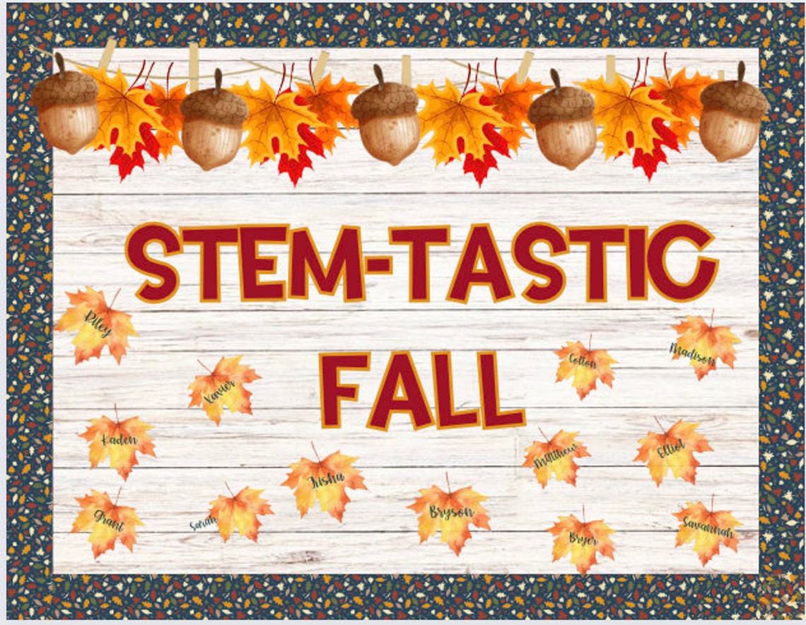 Editable STEM/STEAM Fall/autumn Bulletin Board Kit/instant Digital ...