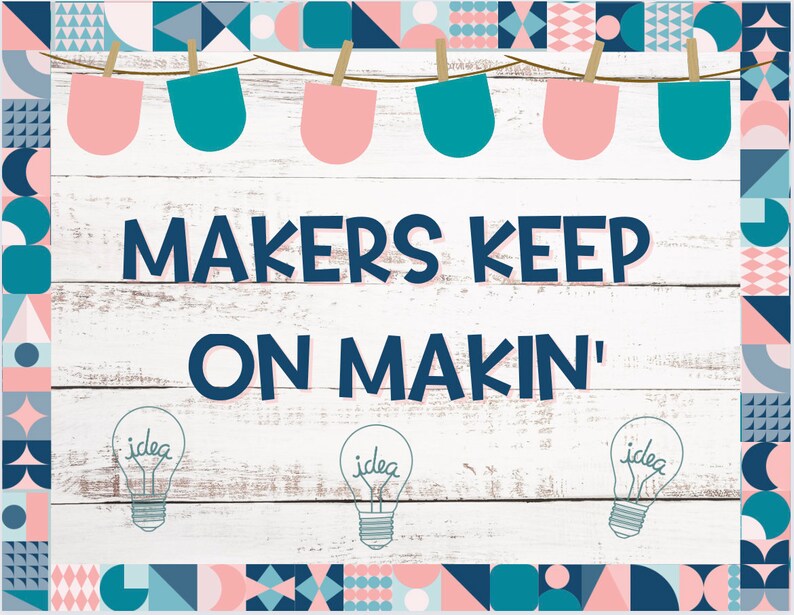 Makerspace/stem Bulletin Board Kit - Etsy