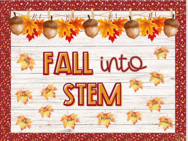 Editable STEM/STEAM Fall/autumn Bulletin Board Kit/instant Digital ...