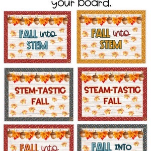 Editable STEM/STEAM Fall/autumn Bulletin Board Kit/instant Digital ...