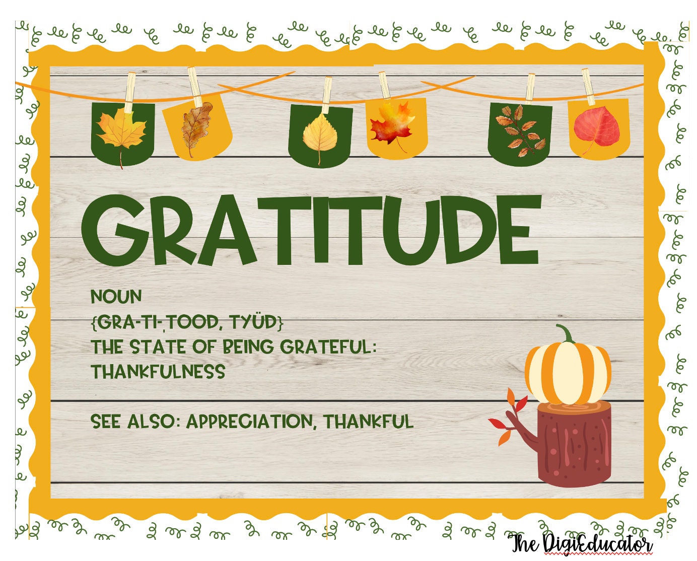 Fall/autumn & Thanksgiving Bulletin Board Kit/ GRATITUDE/ Instant ...