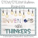 Stem Bulletin Board Kits/ Inventors Are Thinkers/editable Lightbulbs - Etsy