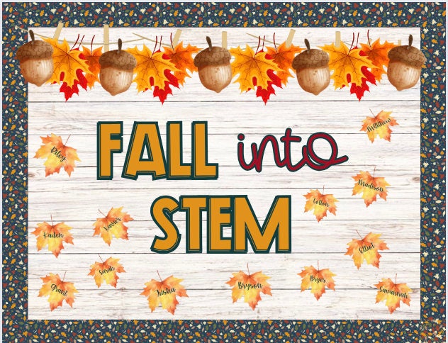 Editable STEM/STEAM Fall/autumn Bulletin Board Kit/instant Digital ...