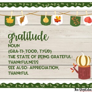 Fall/autumn & Thanksgiving Bulletin Board Kit/ GRATITUDE/ Instant ...