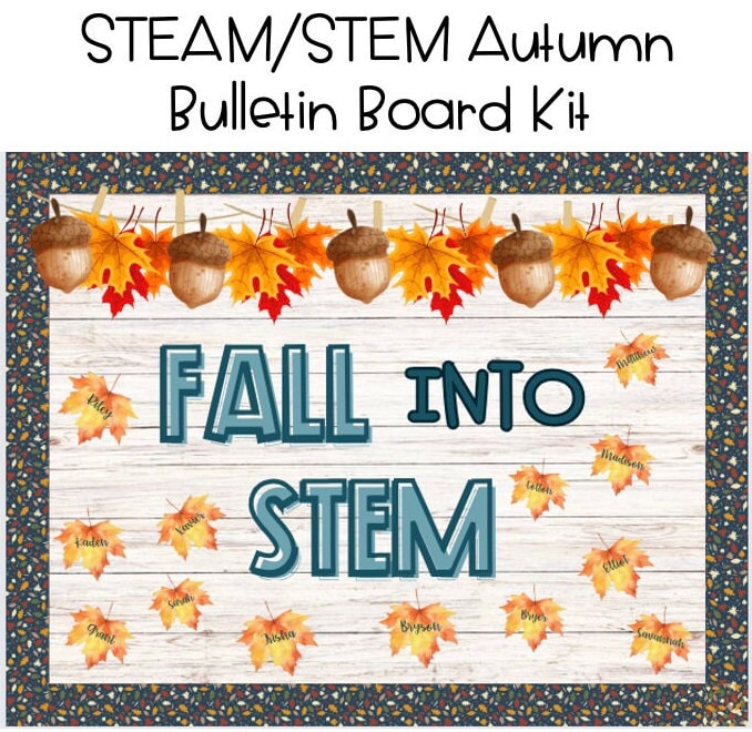 Editable STEM/STEAM Fall/autumn Bulletin Board Kit/instant Digital ...
