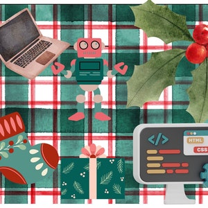 Tech the Halls Bulletin Board Kit/ Christmas Technology Board /STEM ...