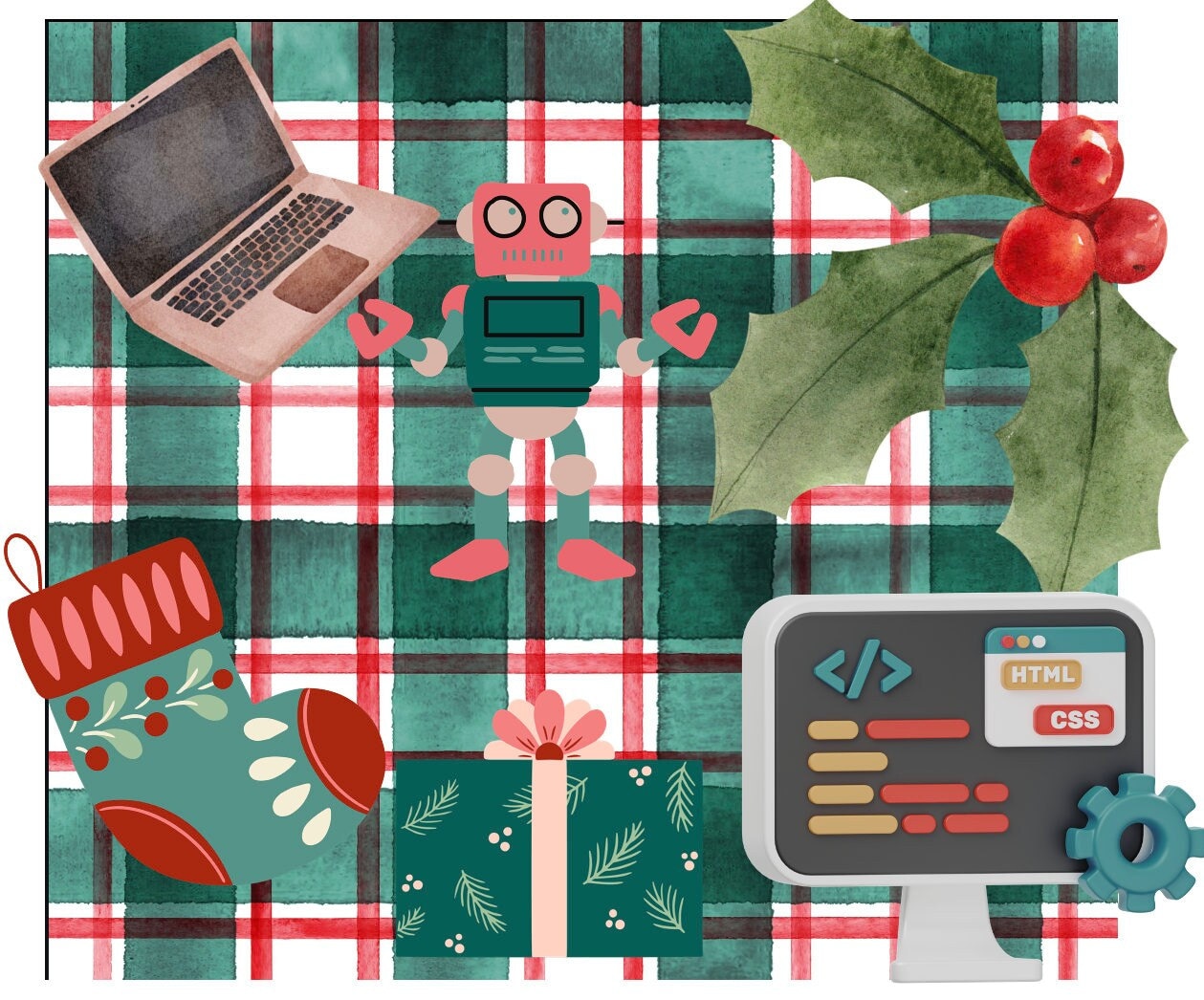 Tech the Halls Bulletin Board Kit/ Christmas Technology Board /STEM ...