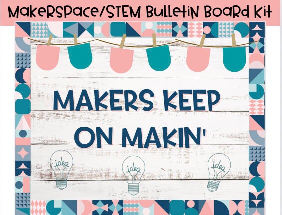 Makerspace/stem Bulletin Board Kit - Etsy