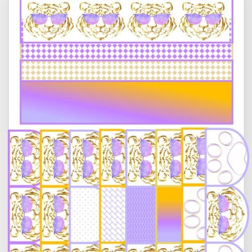 Printable Purple & Gold Tiger/lsu Themed Bulletin Board Borders ...
