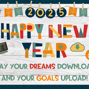 Happy New Year Bulletin Board/ Technology Edition/ STEAM Edition - Etsy