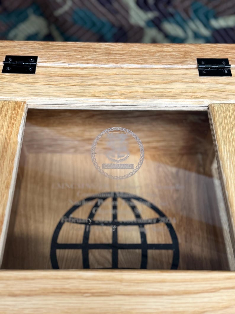 Custom Oak Chief Petty Officer Hat Box - Etsy