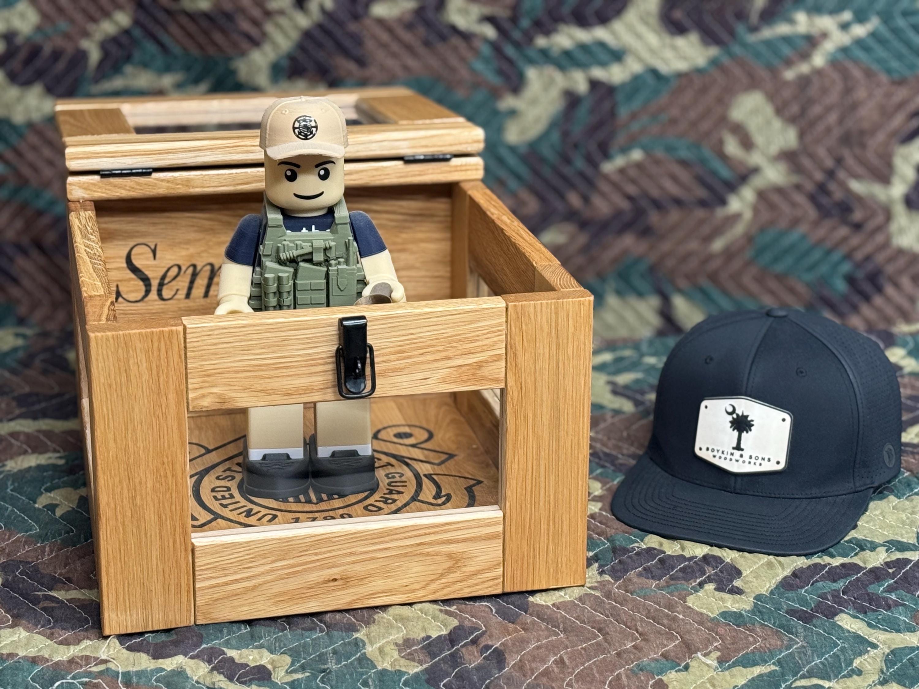 Custom Oak Chief Petty Officer Hat Box - Etsy