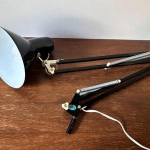 Vintage LEDU Black Architect's Desk Swing Arm Lamp Drafting Light Plug ...