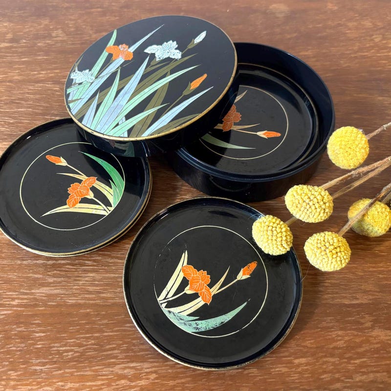 Lacquer Coasters - Etsy