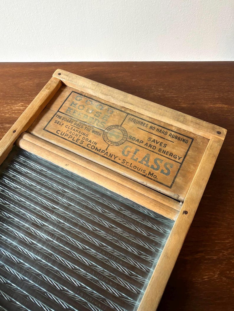 Vintage Cupples Good House Keepers National Glass Washboard | Antique ...