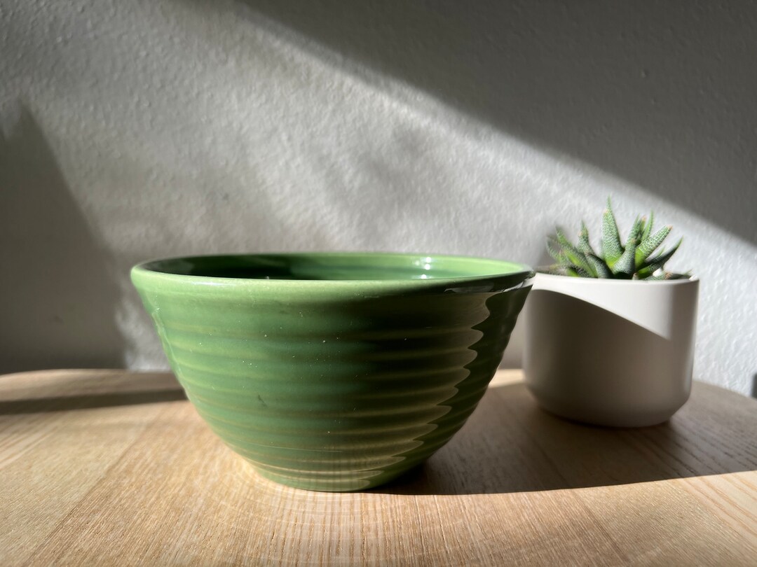 Antique Bauer Ringware #36 Jade Green Beehive Mixing/nesting Bowl ...