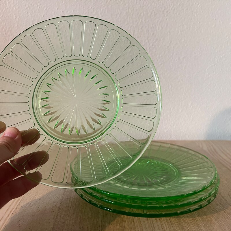 Vintage Glass Plates - Etsy