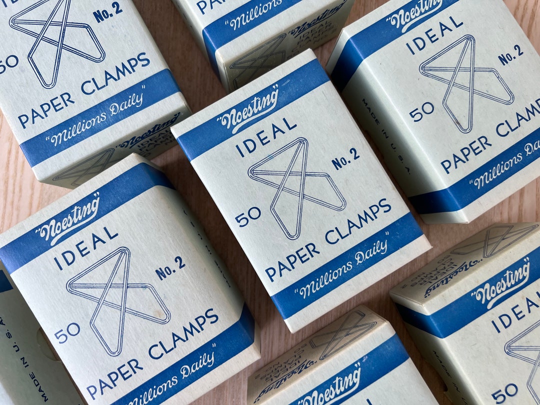 Vintage MCM Noesting Ideal Paper Clamps No. 2 in Original Box ...