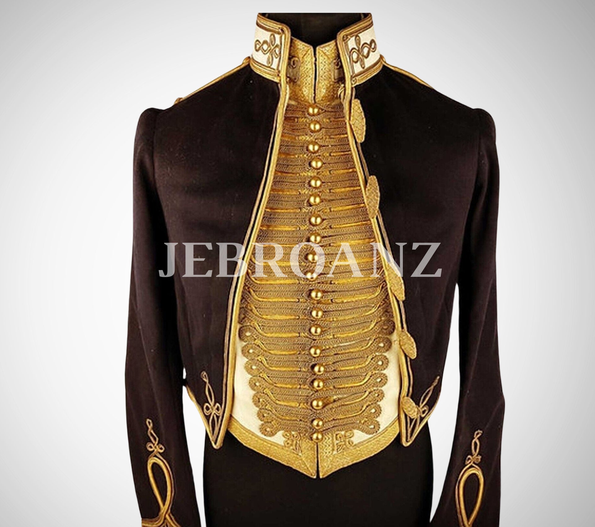 Regimental Dress Mens Jacket and Vest. Military Hussar Jacket , Regency ...