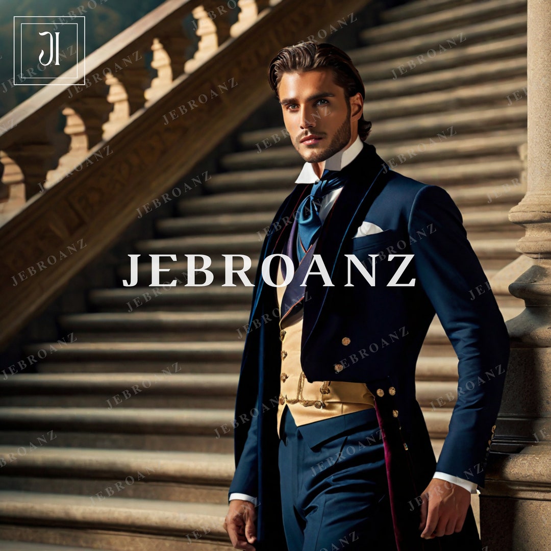 Handmade Men's Blue Regency Coat 1800s British Tailcoat Wool Victorian ...