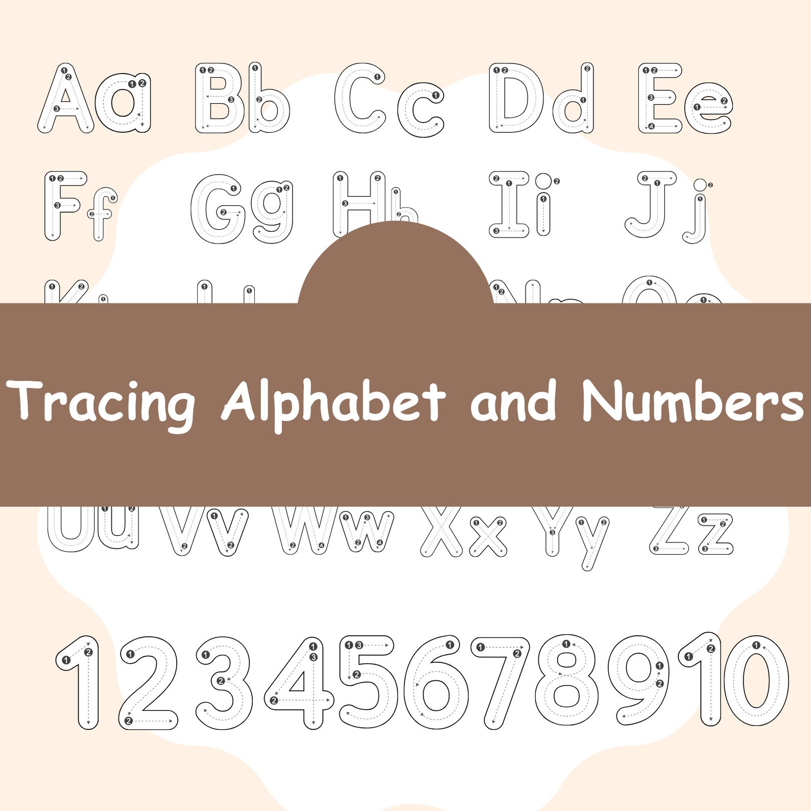 Tracing Alphabet and Number Svg and Png, Tracing Alphabet, Tracing ...