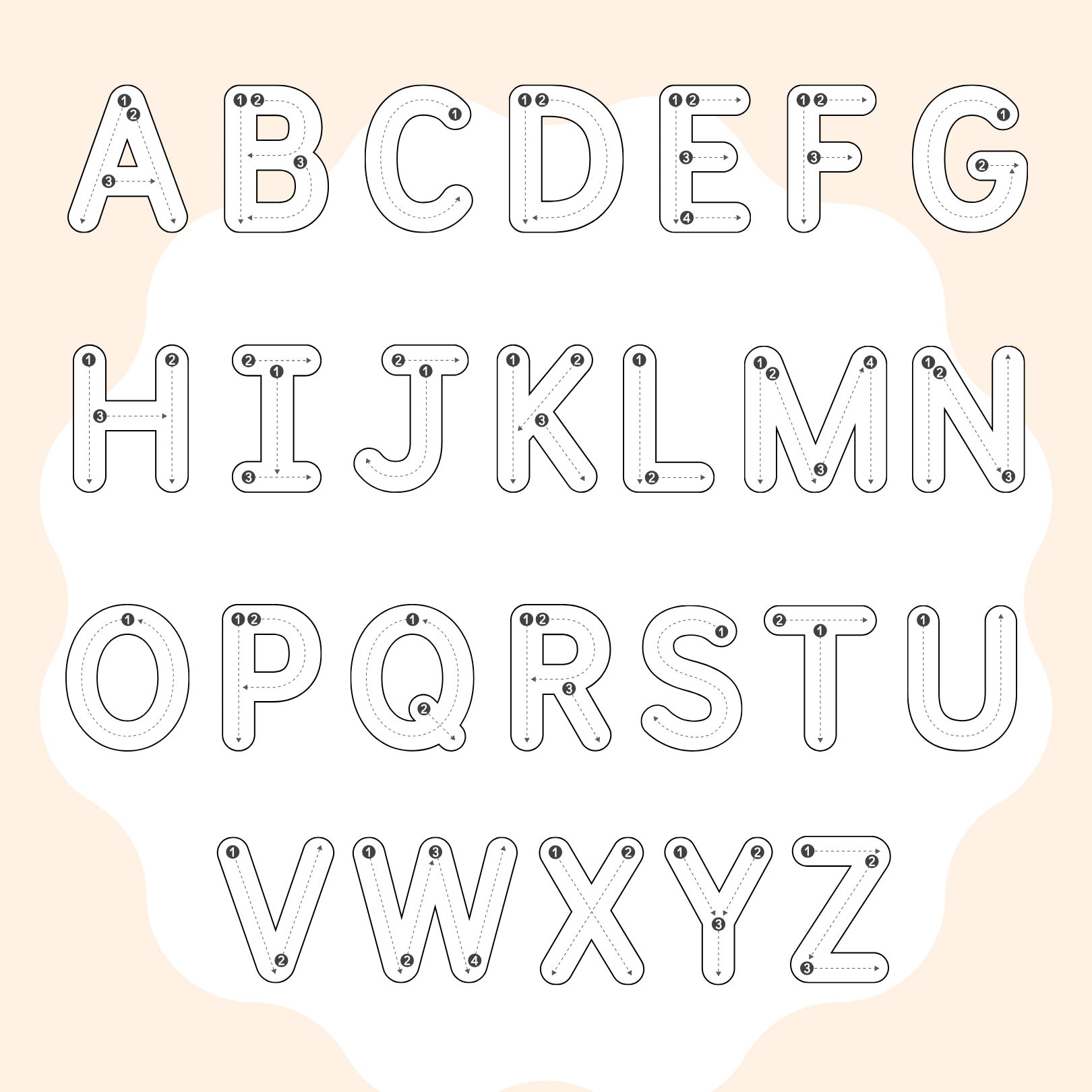 Tracing Alphabet and Number Svg and Png, Tracing Alphabet, Tracing ...